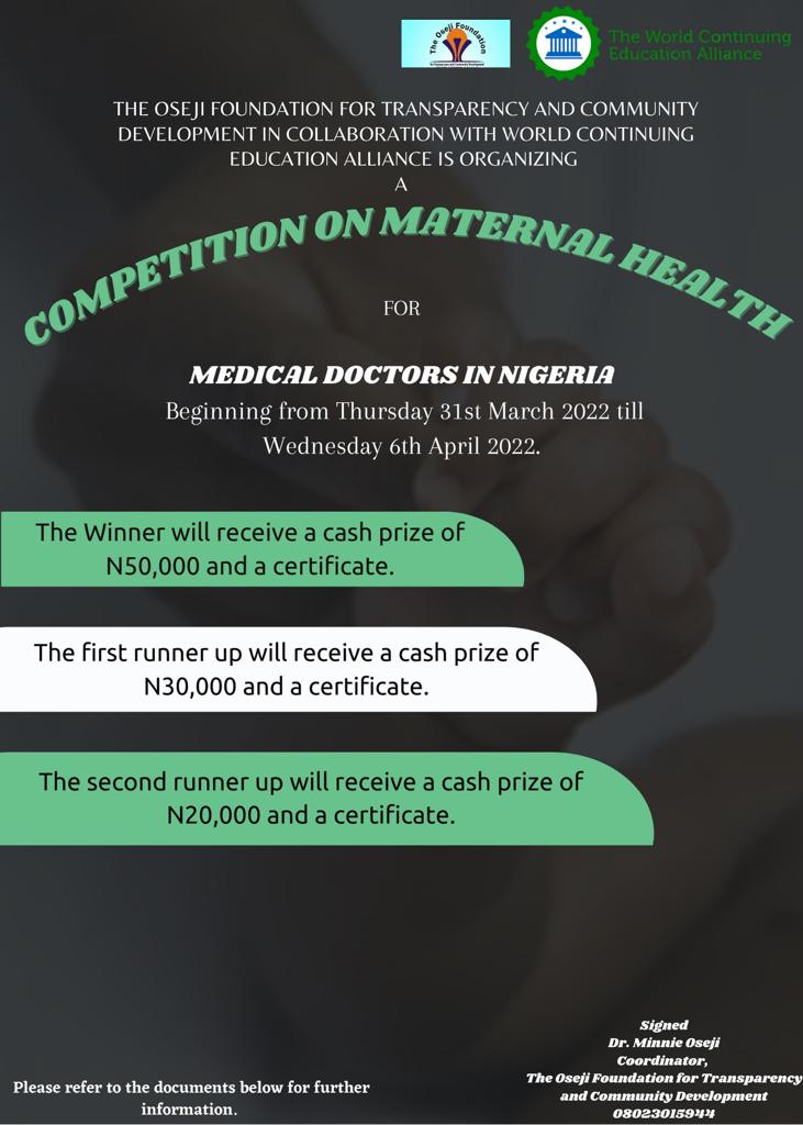 Competition on Maternal Health for Medical Doctors in Nigeria